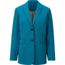 CR&Eacute;ATION L Damen Jerseyblazer mit Schulterpolstern aquapetrol Gr&ouml;&szlig;e 40