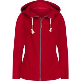 CR&Eacute;ATION L Damen Fleecejacke mit Kapuze rot Gr&ouml;&szlig;e 40