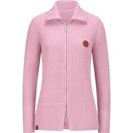CR&Eacute;ATION L Damen Cardigan mit 2-Wege-Rei&szlig;verschluss ros&eacute; Gr&ouml;&szlig;e 40