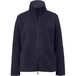 Heine Damen Freizeitjacke aus Teddy-Fleece marine Gr&ouml;&szlig;e 50