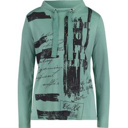 CR&Eacute;ATION L Damen Sweatshirt mit grafischem Druck salbei Gr&ouml;&szlig;e 36