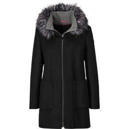 Manisa Damen Jacke mit Woll-Anteil schwarz Gr&ouml;&szlig;e 40