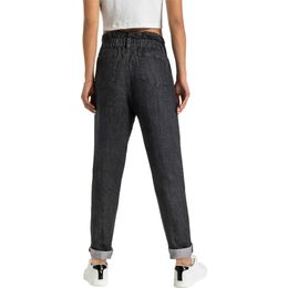 CR&Eacute;ATION L Damen High-waist-Jeans im Paperbag-Schnitt graphit denim Gr&ouml;&szlig;e 38