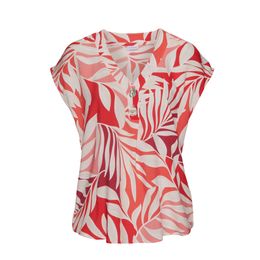 Lascana Bluse Damen Gr&ouml;&szlig;e M beige / rot