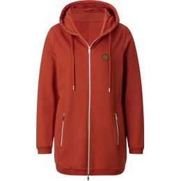 CR&Eacute;ATION L Damen Sweatjacke in weich angerauter Qualit&auml;t rostrot Gr&ouml;&szlig;e 42