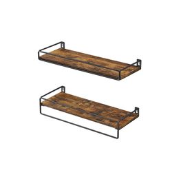 H&ouml;ffner Wandregal 2er-Set Kean &brvbar; braun &brvbar; Ma&szlig;e (cm): B: 15,5 H: 9 &raquo; H&ouml;ffner