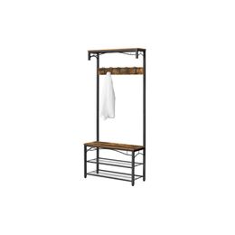 H&ouml;ffner Kompaktgarderobe Darek &brvbar; braun &brvbar; Ma&szlig;e (cm): B: 80 H: 178,5 &raquo; H&ouml;ffner