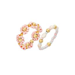 Elli Ring Damen Gr&ouml;&szlig;e 54 gold / rosa / perlwei&szlig; / naturwei&szlig;