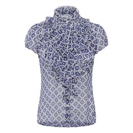 Saint Tropez Bluse 'Lilja' Damen Gr&ouml;&szlig;e XXL royalblau / wei&szlig;