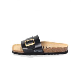 Bayton Pantolette 'Orense' Damen Gr&ouml;&szlig;e 39 gold / schwarz