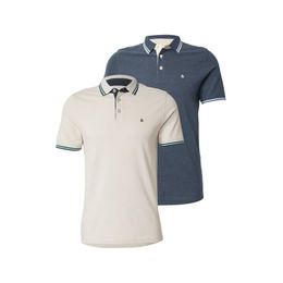 Jack & Jones JACK & JONES Poloshirt 'JJEPAULOS' Herren Gr&ouml;&szlig;e L beige / blau / petrol