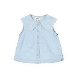 Only Mini Bluse 'KMGBEA' M&auml;dchen Gr&ouml;&szlig;e 128 hellblau / wei&szlig;