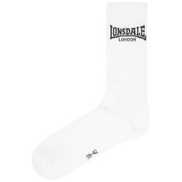 Lonsdale Socken 'Gilbert' Damen Gr&ouml;&szlig;e 39/42 schwarz / wei&szlig;