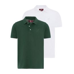 Williot Poloshirt Herren Gr&ouml;&szlig;e L dunkelgr&uuml;n / wei&szlig;