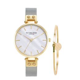 Victoria Hyde Analog Watch female Gold, Silver size One Size