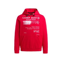 CAMP DAVID Sweatshirt Herren Gr&ouml;&szlig;e 4XL rot / wei&szlig;