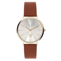 Liebeskind Berlin Uhr Damen Gr&ouml;&szlig;e One Size braun / gold / wei&szlig;