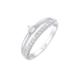 Elli Ring Damen Gr&ouml;&szlig;e 58 silber / transparent