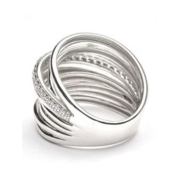 Luxenter Ring 'ASLOR' Damen Gr&ouml;&szlig;e 52 silber