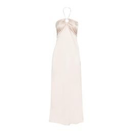 Influencer Abendkleid Damen Gr&ouml;&szlig;e 34 creme Winterkleid