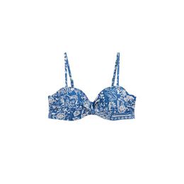 WE Fashion Bikinitop Damen Gr&ouml;&szlig;e 85 blau / wei&szlig;