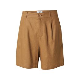 DAN FOX APPAREL Pleat-Front Pants 'Alan' male Brown size XXL