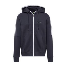BOSS Zip-Up Hoodie 'Saggynos' male Blue size 3XL