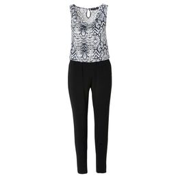 KOROSHI Jumpsuit Damen Gr&ouml;&szlig;e S grau / dunkelgrau / schwarz / wei&szlig;