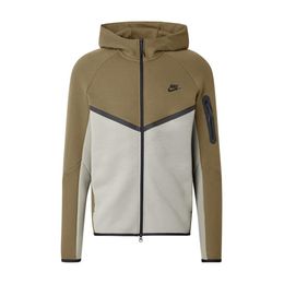 Nike Sportswear Sweatjacke 'Tech Fleece' Herren Gr&ouml;&szlig;e M hellgrau / oliv / schwarz