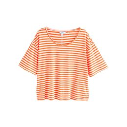next T-Shirt Damen Gr&ouml;&szlig;e 5XL orange / wei&szlig;