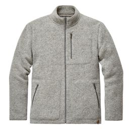 STAPF Herren-Strickjacke Stehkragen M Graumelange