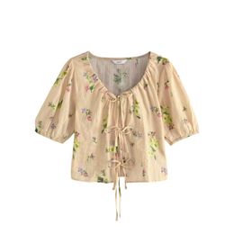 next Bluse Damen Gr&ouml;&szlig;e S beige / gr&uuml;n / orchidee