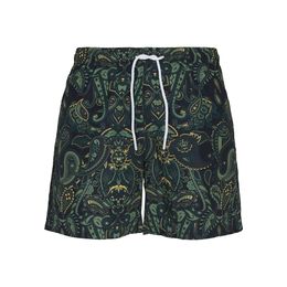 Urban Classics Badeshorts Herren Gr&ouml;&szlig;e XL gelb / gr&uuml;n / dunkelgr&uuml;n