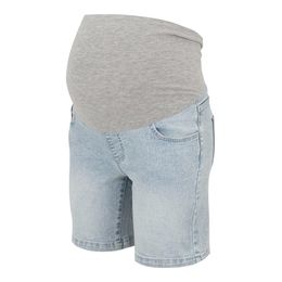 MAMALICIOUS Umstand Shorts 'MLOslo' Damen Gr&ouml;&szlig;e 34 blue denim / graumeliert