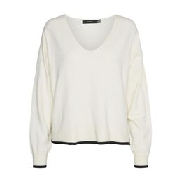 V&eacute;ro Moda VERO MODA Pullover 'Breeze' Damen Gr&ouml;&szlig;e XL creme / schwarz