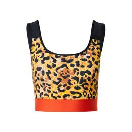 Just Cavalli Top 'LYCRA' Damen Gr&ouml;&szlig;e XS braun / gelb / kirschrot / schwarz