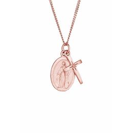 Elli Halskette Kreuz, Multipendants Damen Gr&ouml;&szlig;e 45 rosegold