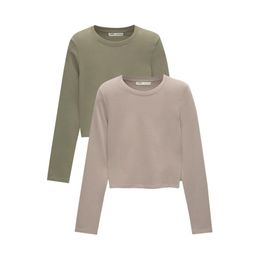 Pull&Bear Pull&Bear Shirt Damen Gr&ouml;&szlig;e XL hellbraun / khaki