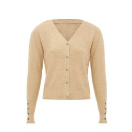 leo basics Strickjacke Damen Gr&ouml;&szlig;e XS/S beigemeliert