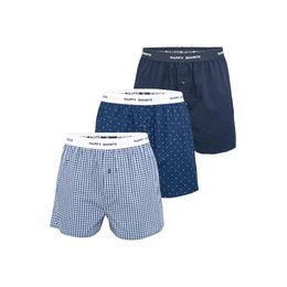 Happy Shorts Boxershorts Herren Gr&ouml;&szlig;e XXL blau / wei&szlig;