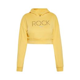 ROCKEASY Sweatshirt Damen Gr&ouml;&szlig;e S hellblau / gelb / gold