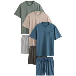 next Pyjama Herren Gr&ouml;&szlig;e S dunkelblau / stone / dunkelgr&uuml;n