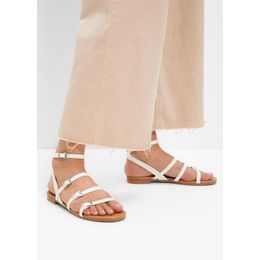 bonprix Riemchensandalen, wei&szlig;