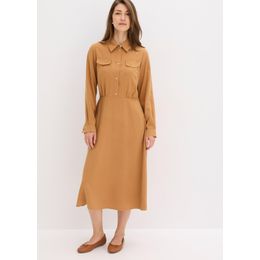 bonprix Kleid mit Hemdkragen, braun