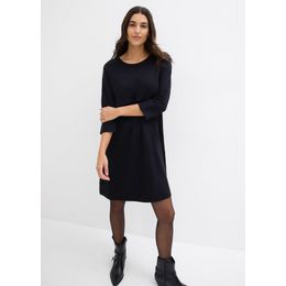 bonprix Shirtkleid aus Bio Baumwolle, schwarz, mit Baumwolle