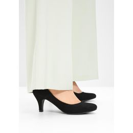 bonprix Pumps mit schmalem Absatz, schwarz, Vegan