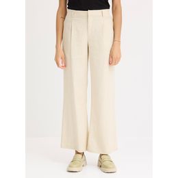 bonprix Leinenhose Palazzo, beige