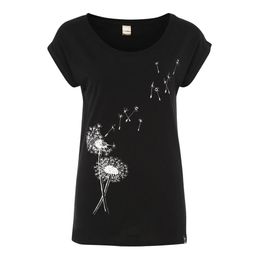 Iriedaily T-Shirt 'Pusteblume' Damen Gr&ouml;&szlig;e M schwarz / wei&szlig;