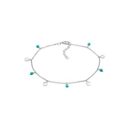 Elli Fu&szlig;schmuck 'Geo' Damen Gr&ouml;&szlig;e 22 t&uuml;rkis / silber