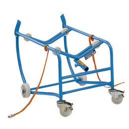 eurokraft pro Fasskipper f&uuml;r 200-Liter-Fass, Fassauflage mit 2 Metallrollen, ohne &Ouml;lauffangwanne